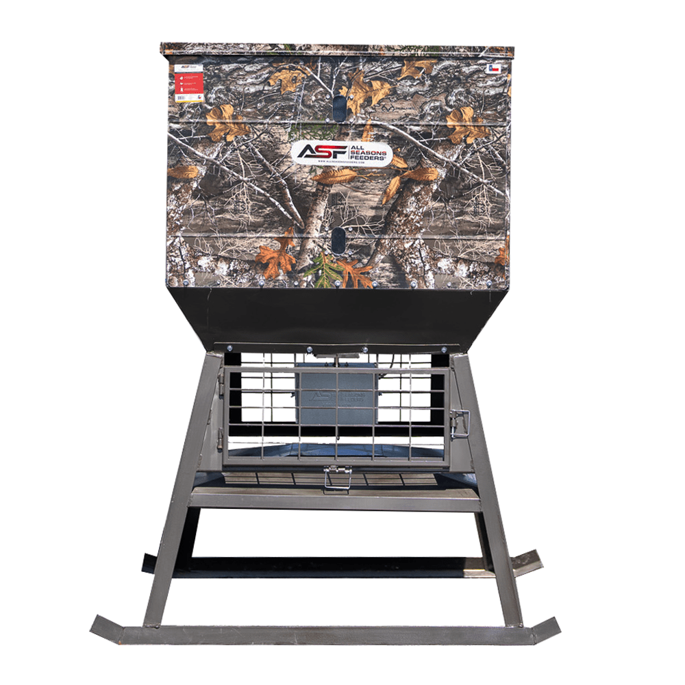 1,000-lb. Deer Feeder - Stand & Fill Broadcast Style
