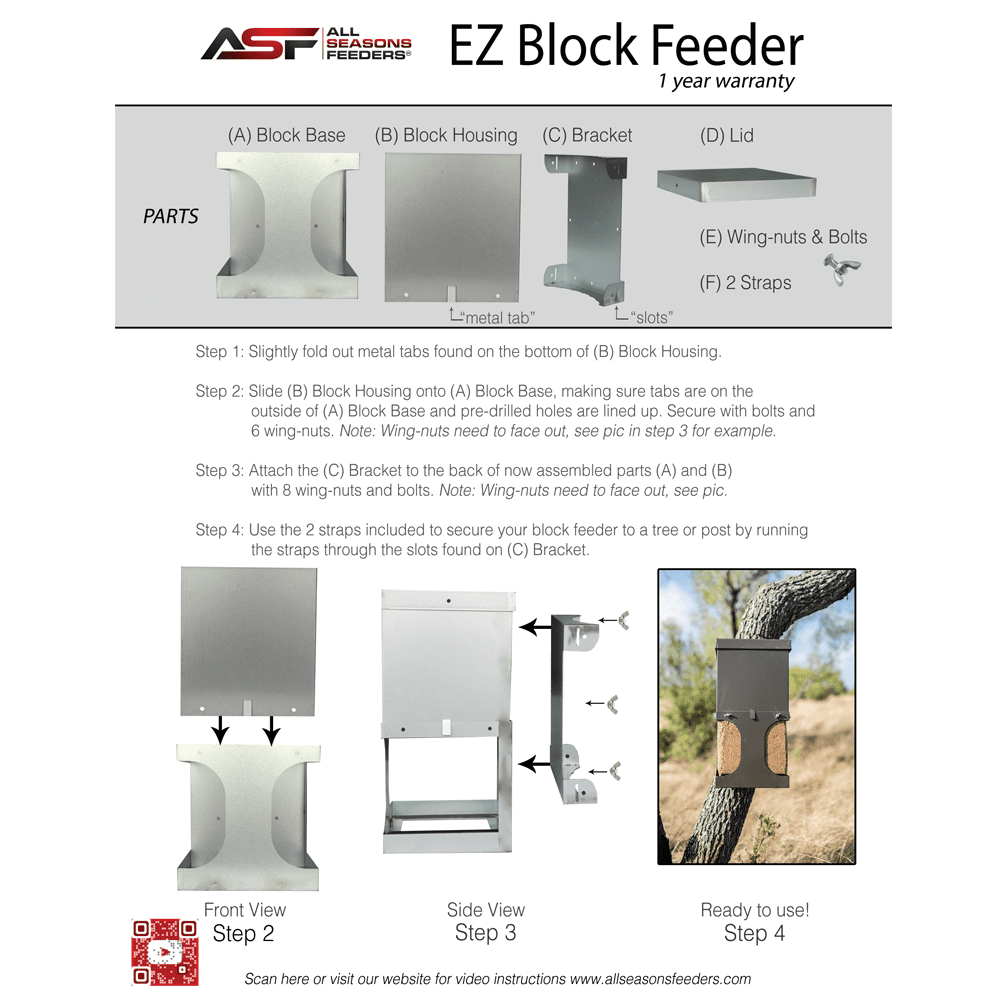 EZ Deer Block Feeder | Protein Deer Block Holder